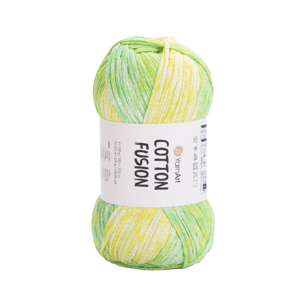 Пряжа для вязания YarnArt Cotton Fusion 3644 лимон 100 гр/225 м 100% хлопок
