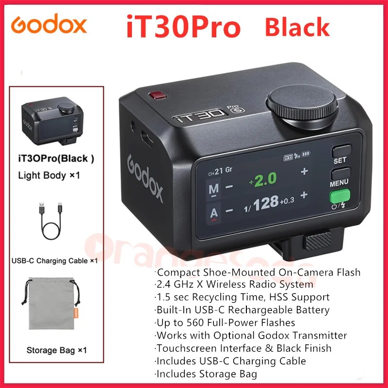 Godox iT30Pro TTL Мини-вспышка For Sony, iT30Pro Black