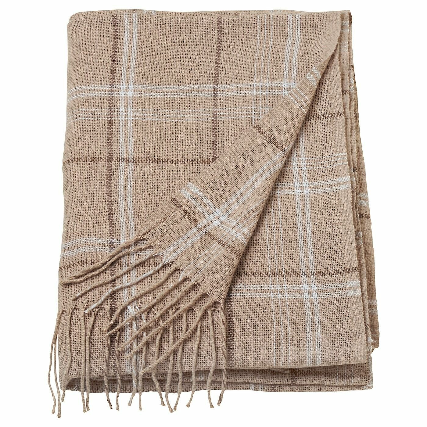 ANNAMIA Плед икеа, бежевый 140x205 см (80508603)