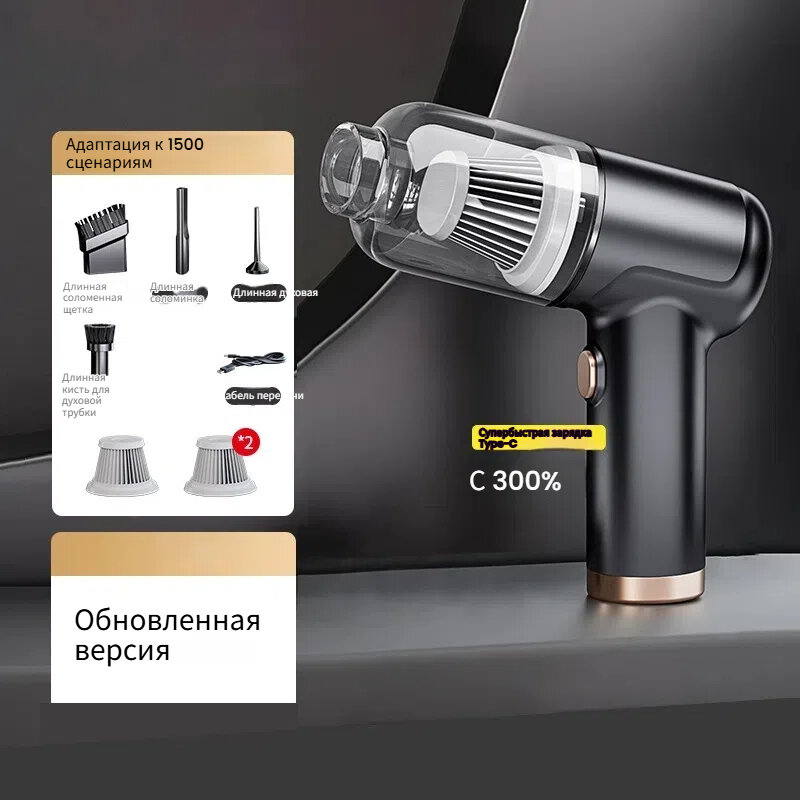 Ручной портативный пылесос для авто. беспроводный, перезарядный, мини - модель