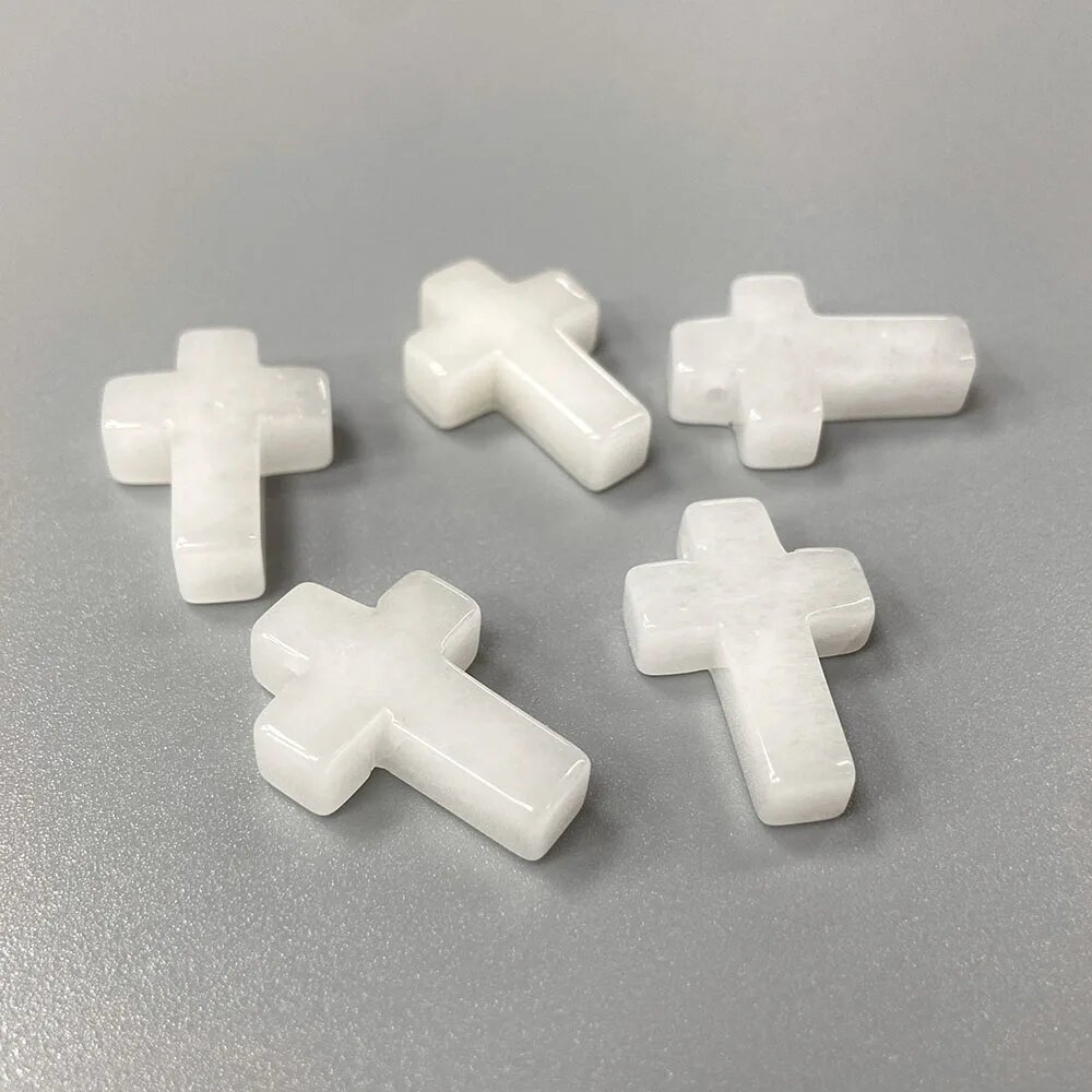 Кристаллы бирюзы Винсвет бусины для украшений Белый, 5PCS, Jade Beads