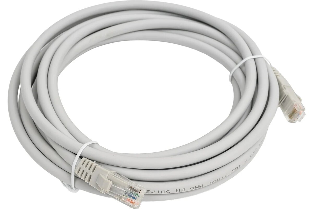 Патч-корд Suprlan 10-0170 UTP RJ-45 вил.-вилка RJ-45 кат.6 5м серый LSZH