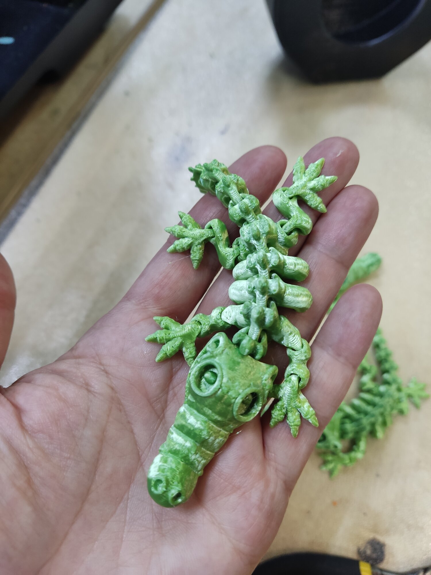 Игрушка-антистресс "крокодил", 3D-печать, пластик