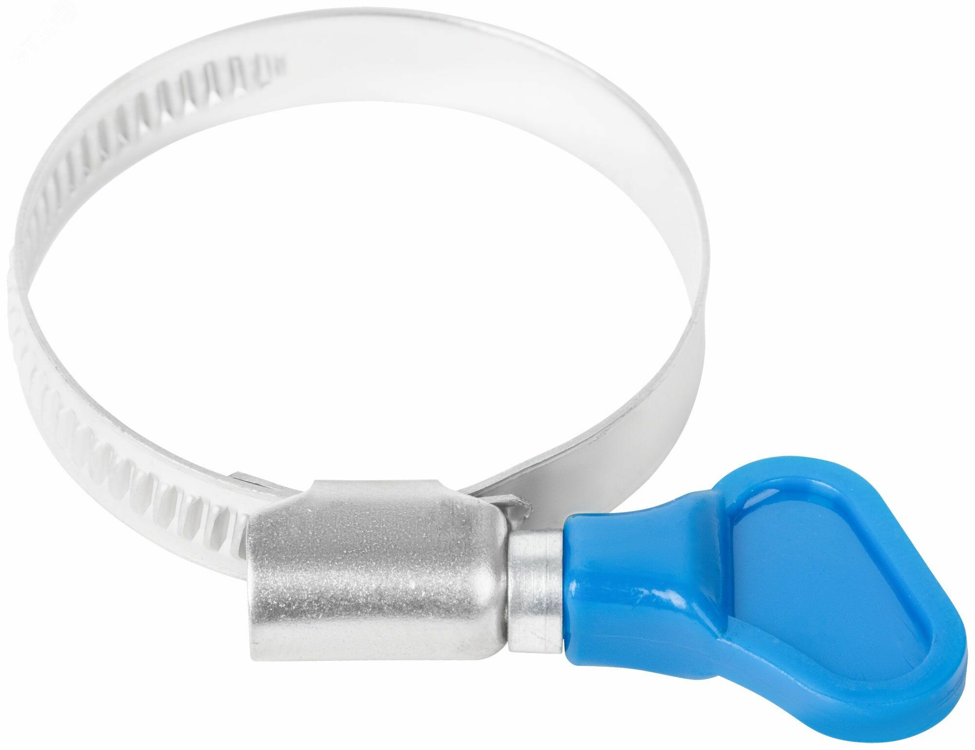 Хомут обжимной накатной с ключом, ширина 9 мм, нерж. сталь 30-45 мм / 10 шт в уп.