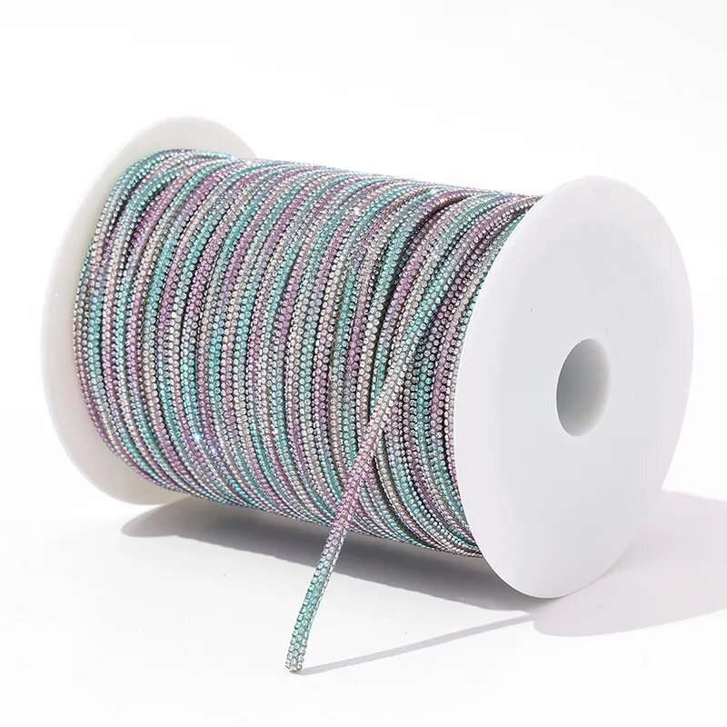 Хлопковая веревка со стразами 4 мм 5 ярдов Mixed color