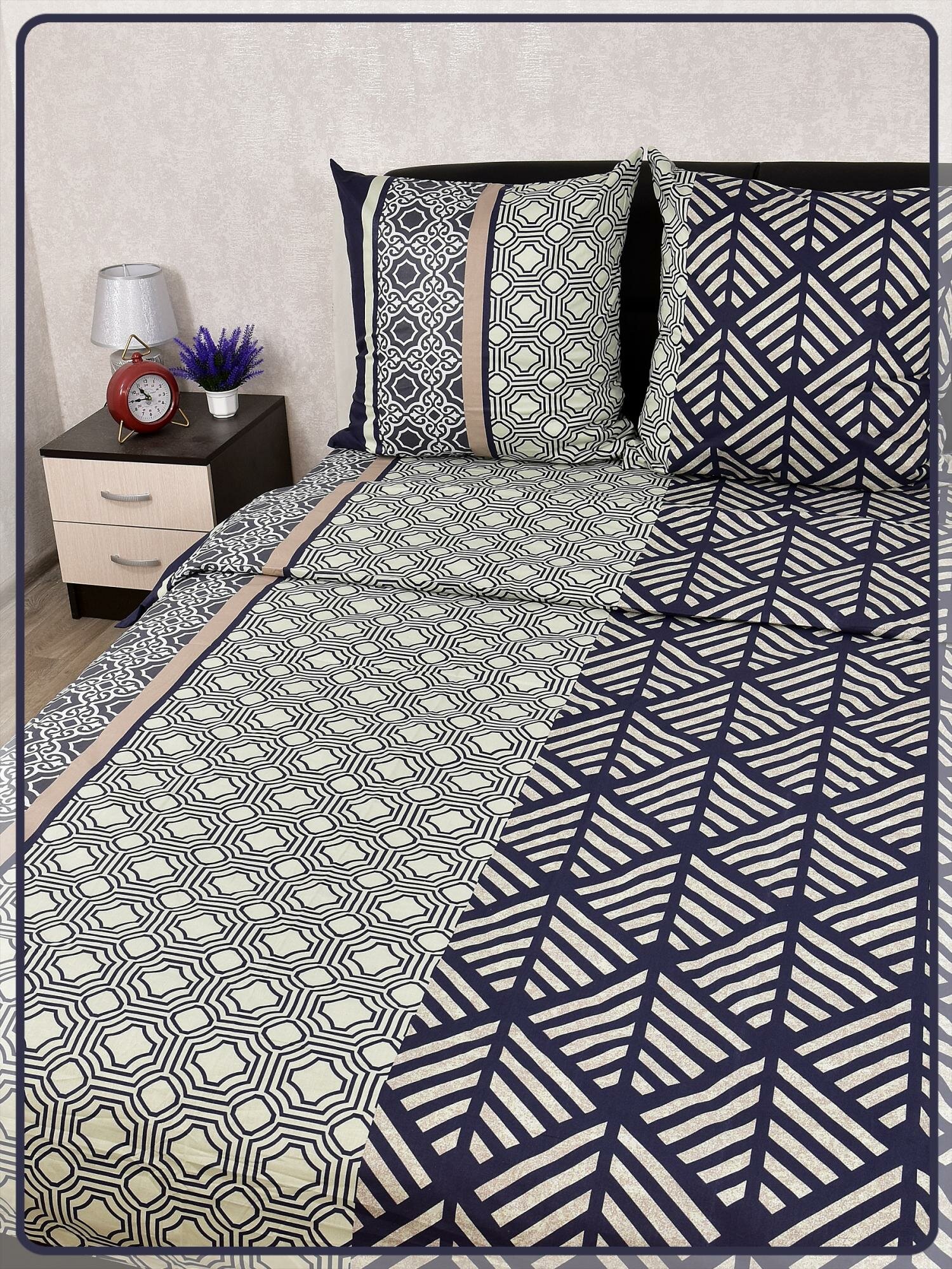 Постельное белье Шуйская бязь Елочки 21969-1 2 спальное