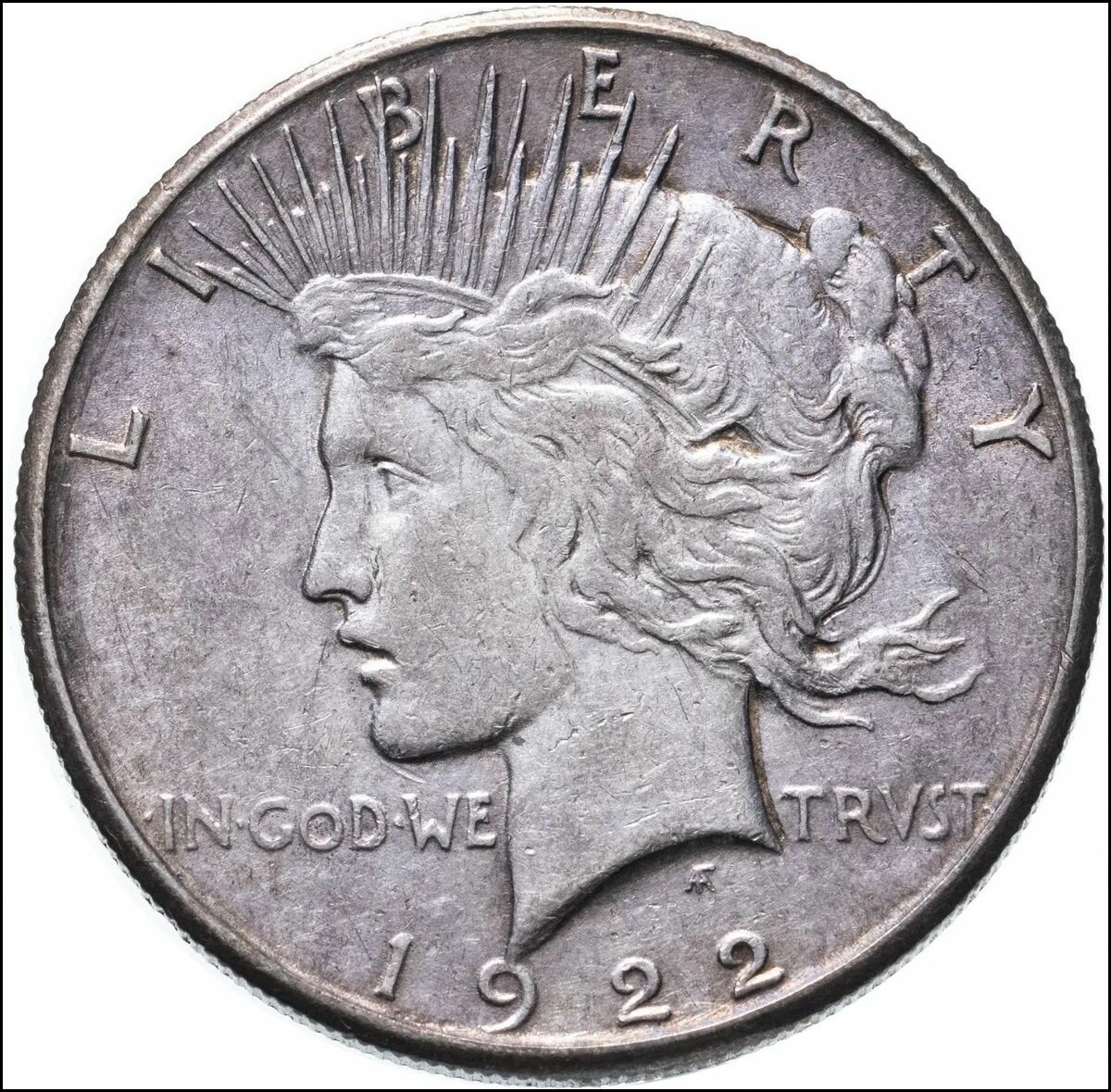 США 1 доллар 1922 Мирный доллар серебряный dollar Peace проба 600-YANGXING