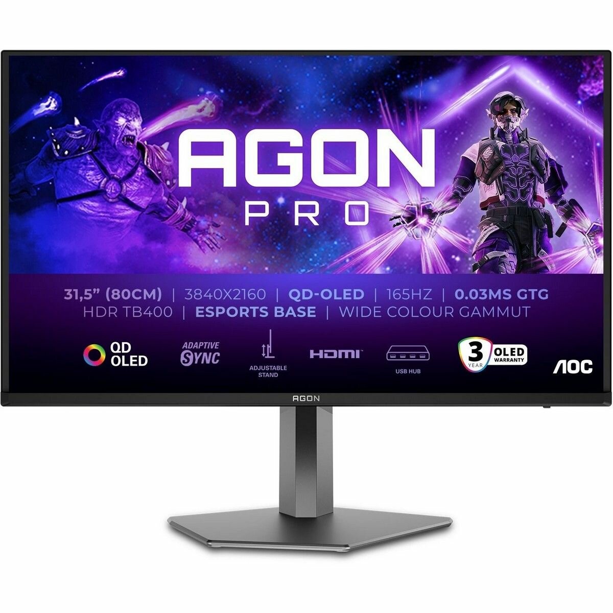 31.5" Монитор AOC AGON AG326UD, QD-OLED, 3840x2160, 165 Гц (AG326UD)