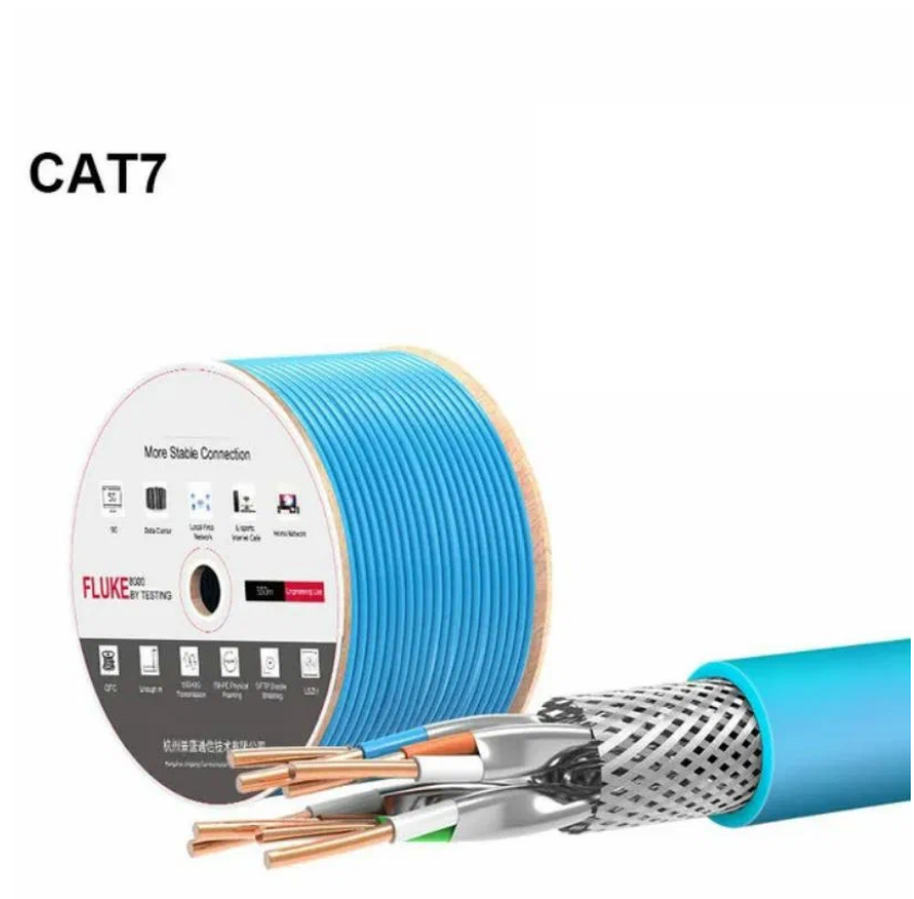 RJ45 CAT8 CAT7 CAT6A экранированный кабель S/FTP 22AWG/23AWG 4PR бескислородная медь LSZH ANSI/TIA 568C.2-1 ISO/IEC TR 11801