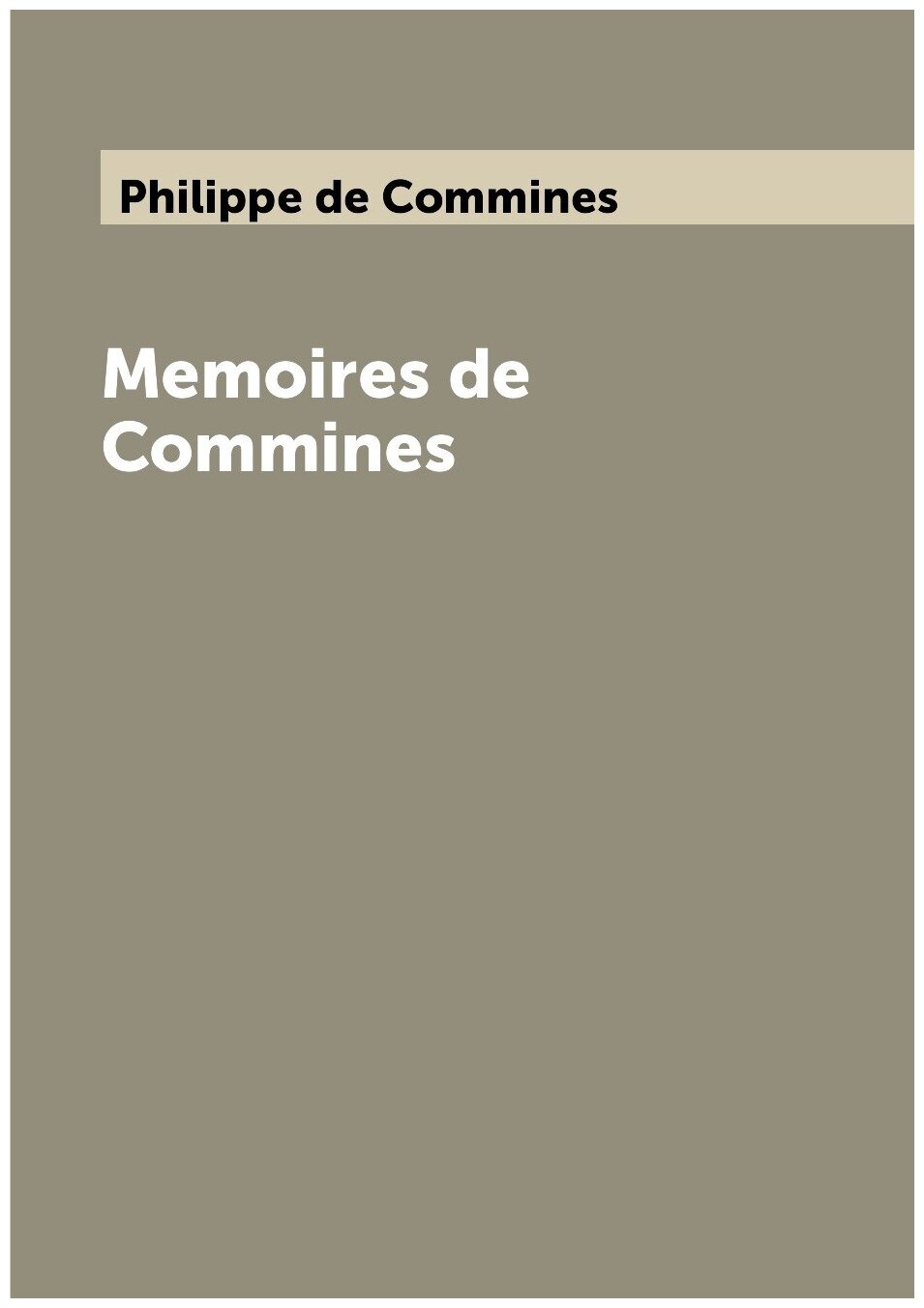 Memoires de Commines