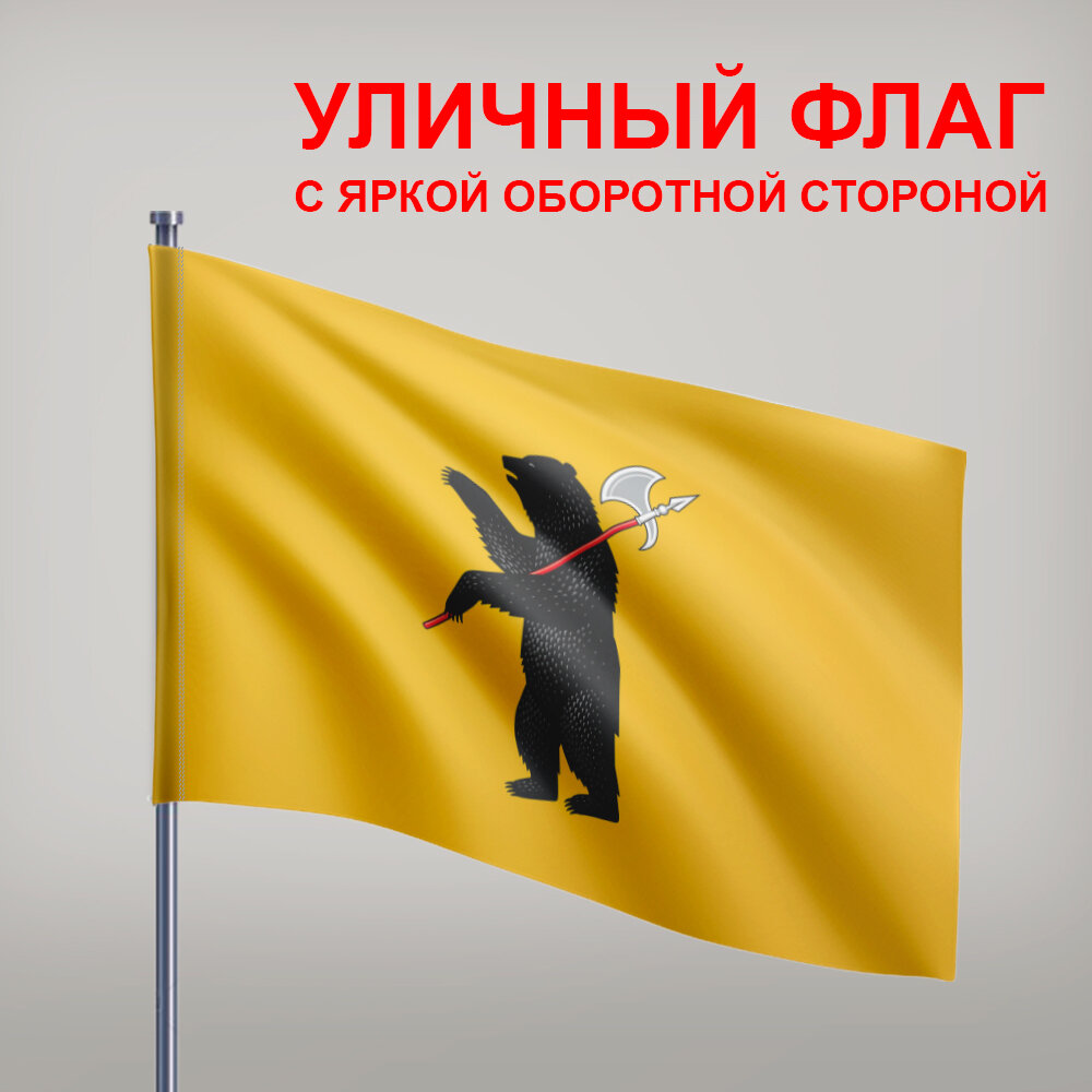 Флаг Ярославской области,135х90 см, износостойкий