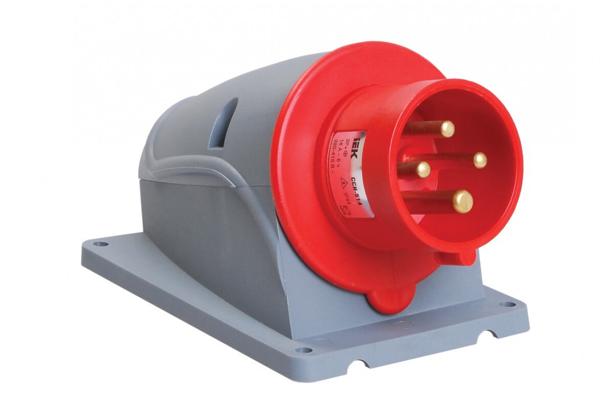 Вилка стационарная ССИ-514 16А-6ч/380-415В 3Р+РЕ IP44 MAGNUM ИЭК