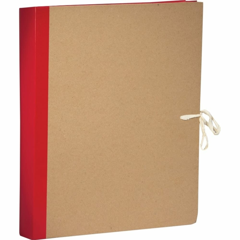 Архивная папка OfficeSpace крафт/бумвинил, с 4 завязками, ширина корешка 50 мм 255992