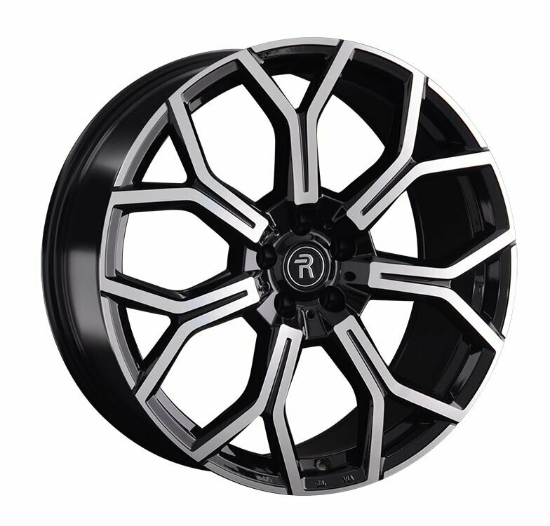 Колесный диск Replay LR80 21x9.5" PCD5x120 ET49 D72,6 черный глянцевый с полированными лучами