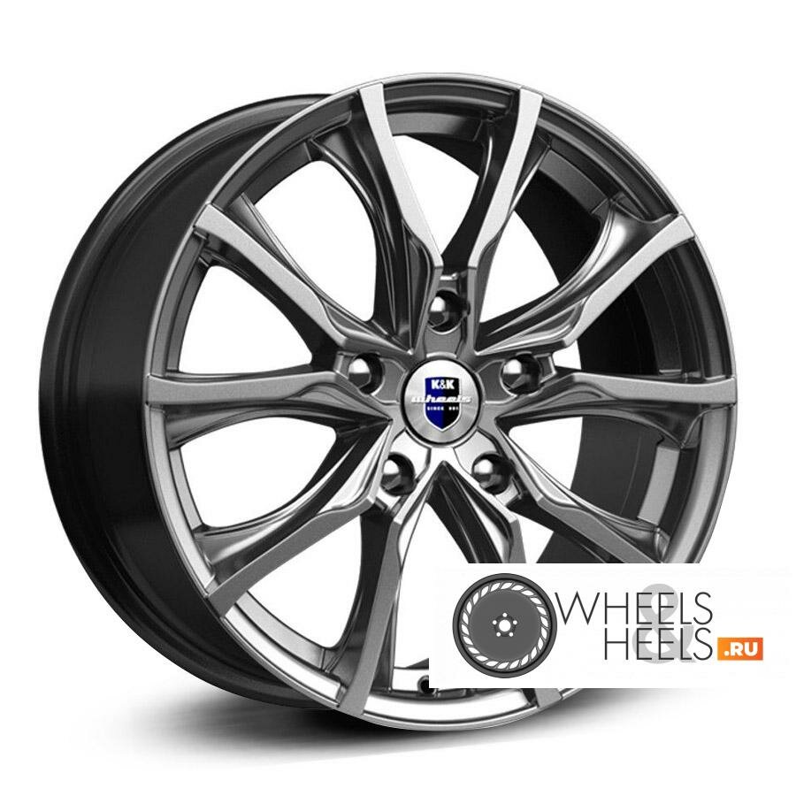 Диск автомобильный литой КиК Твист-Оригинал 17x7.5 5x114.3 et52.5 dia67.1 Антрацитовый