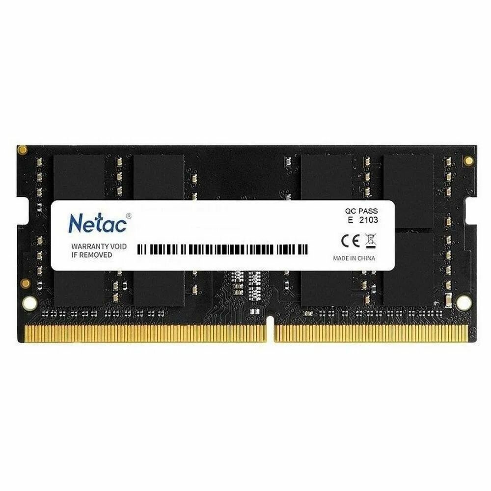 Оперативная память Netac NTBSD4N26SP-08, 8ГБ, DDR4, 2666МГц, 1 модуль, SODIMM
