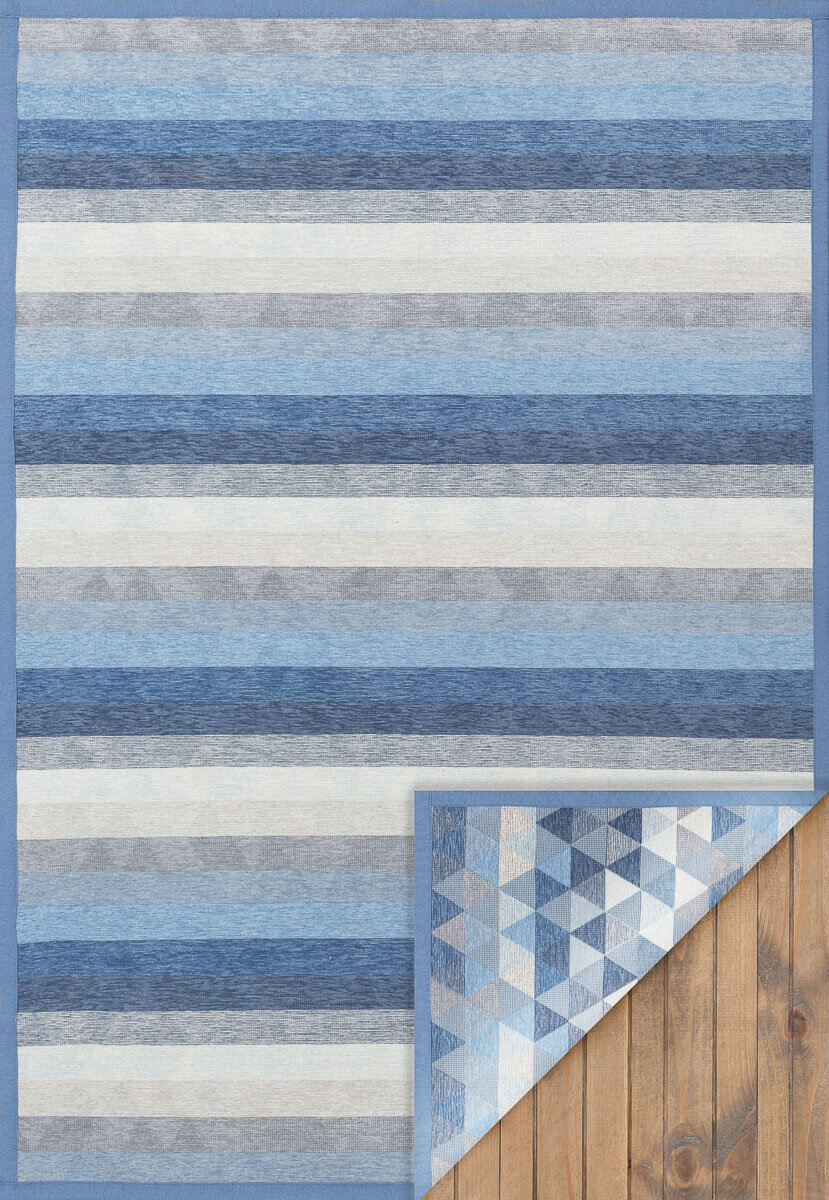 Ковер безворсовый хлопковый 80*250 см Smart Weave Luke-Blue