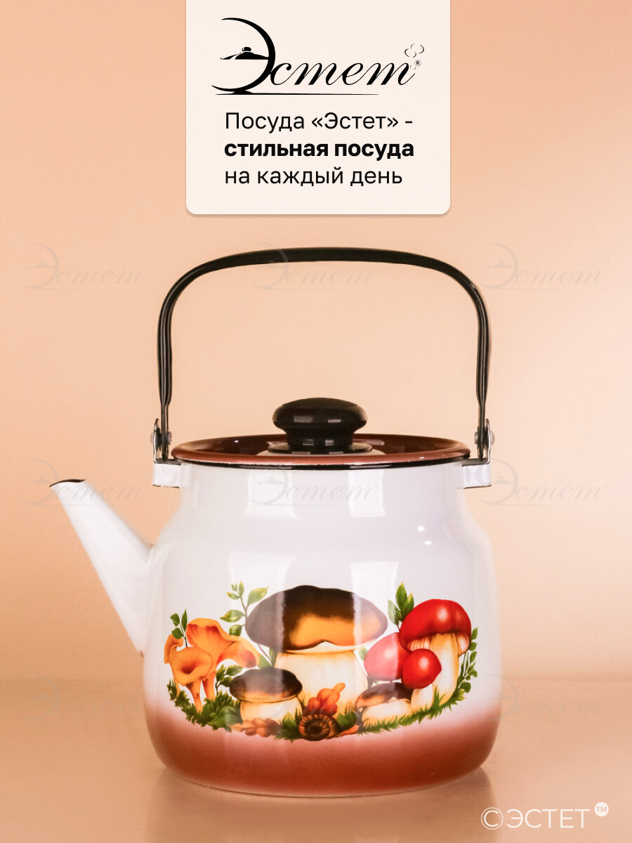 Чайник эмалированный 3,5 литра для всех типов плит