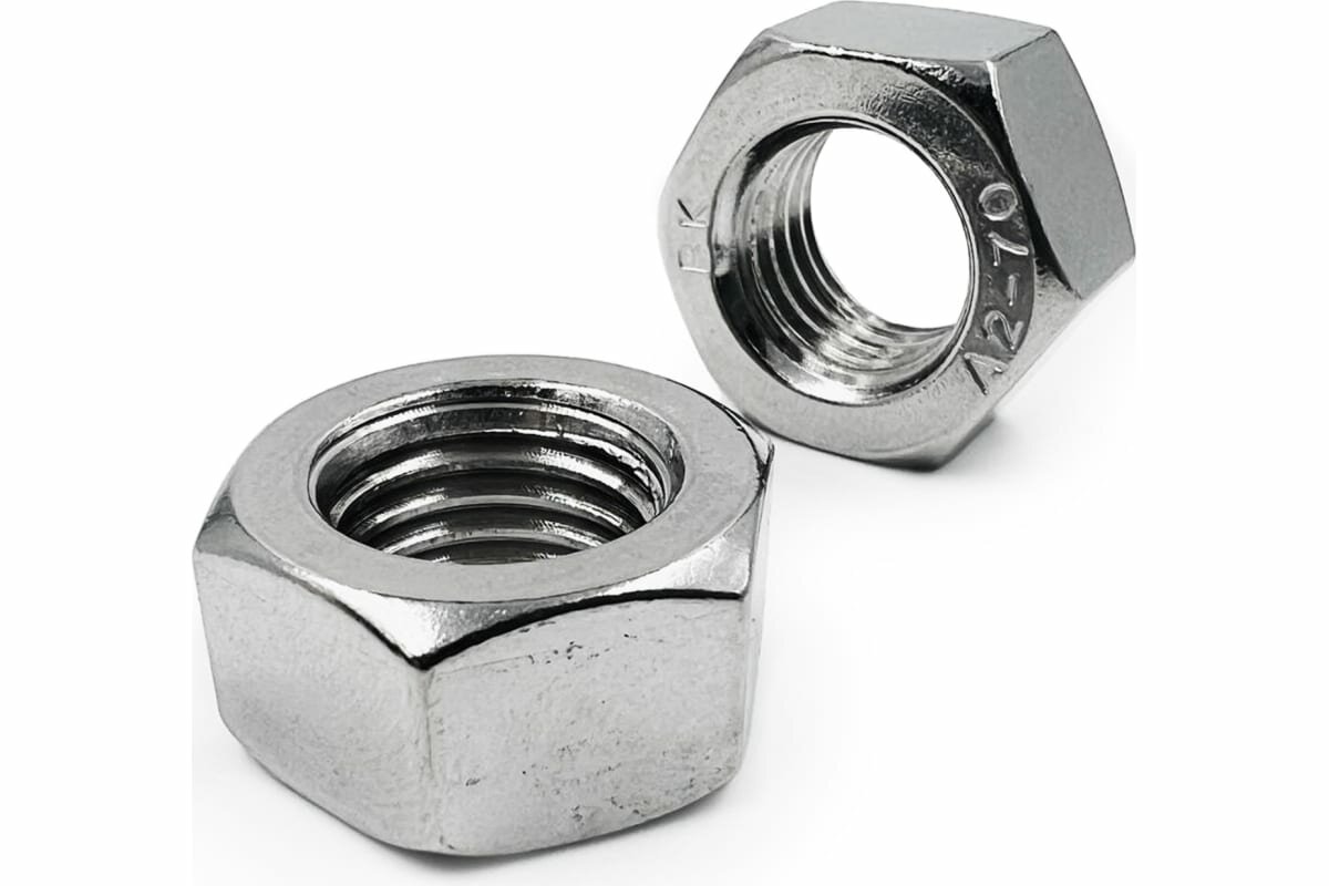 KREPFIELD Гайка нержавеющая М16 DIN 934 A2 шестигранная 4 шт для крепежа резьбы М16