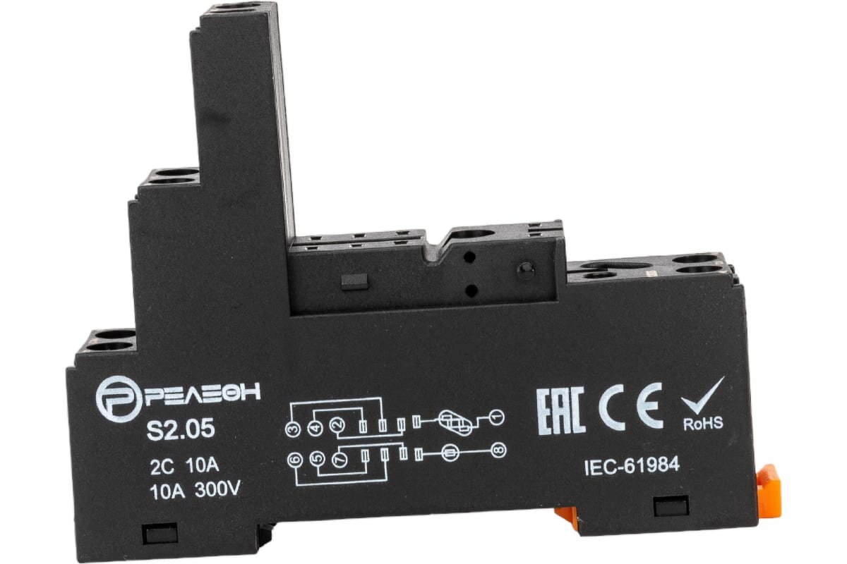 Розетка для реле релеон RP2.51 RP2.52 S205 - совместимая запчасть для модулей RP2.51/RP2.52