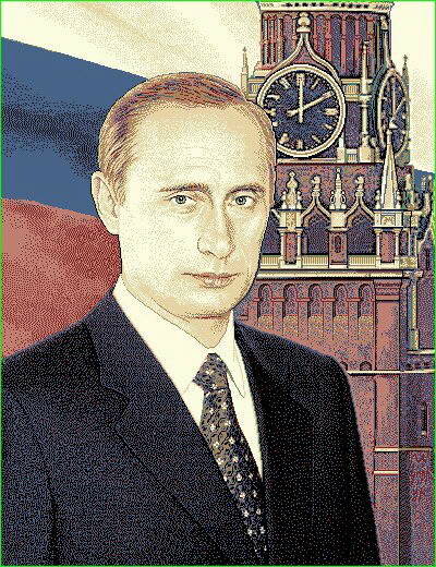 Ковер сувенирный портрет Путина 1х1.3