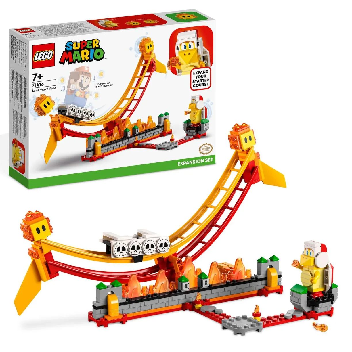 Конструктор LEGO "Super Mario 71416" "Поездка на волне лавы", 151-250 деталей, 218 элементов