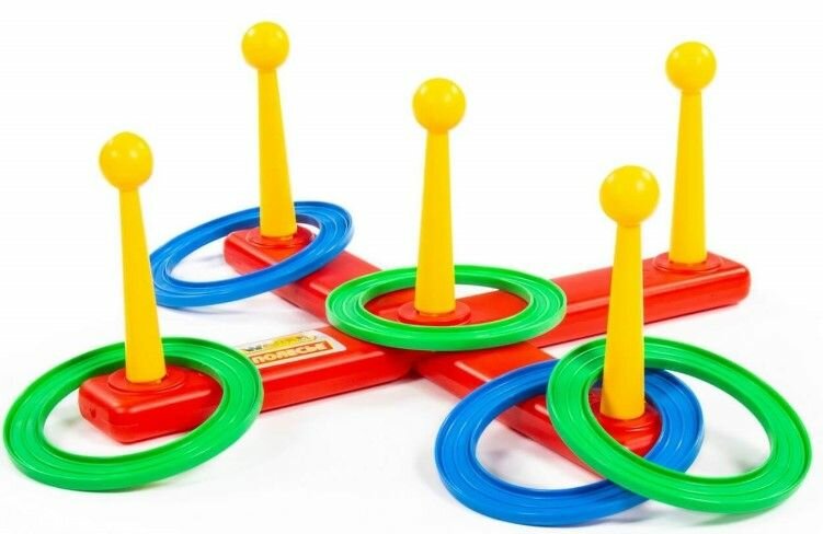 Игра "Набрось кольцо", детский кольцеброс для дома и улицы, пластиковая игрушка для активных подвижных игр