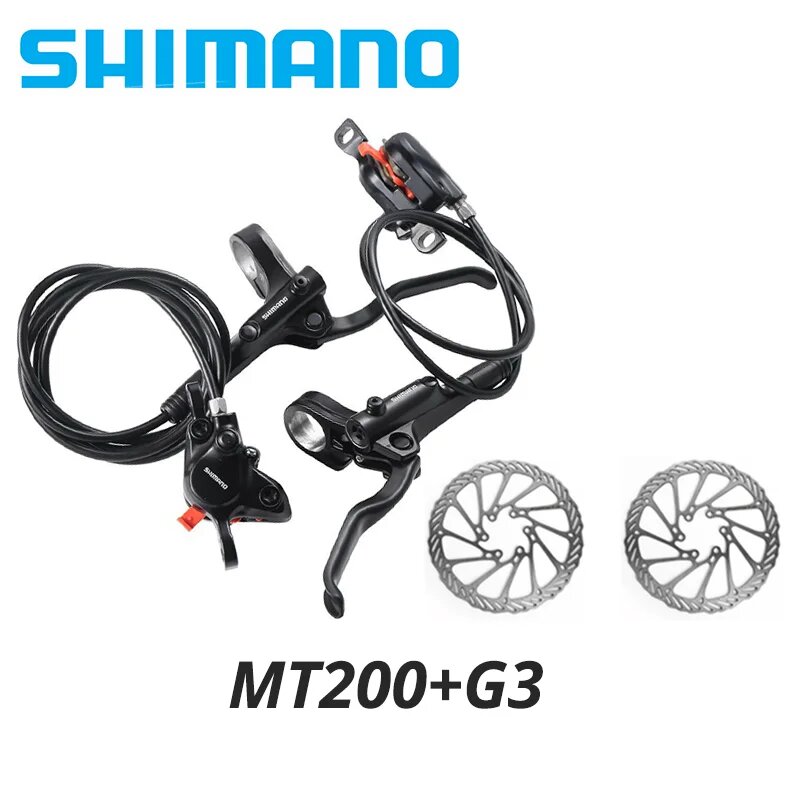 Гидравлические дисковые тормоза Shimano MT200 для горного велосипеда MT200 with G3