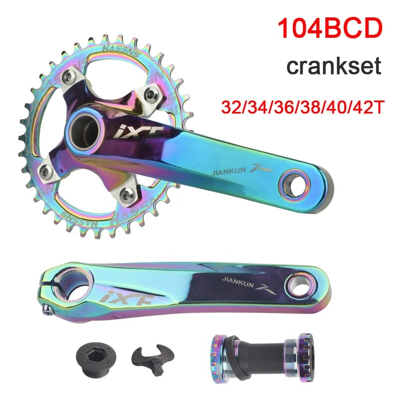IXF алюминиевые шатуны для горных велосипедов JIANKUN 1 set 32T, IXF 1 set Colorful