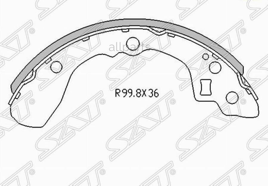 SAT ST-0K201-26-38Z Колодки тормозные барабанные Kia Cerato 04-07 / Spectra 00-11
