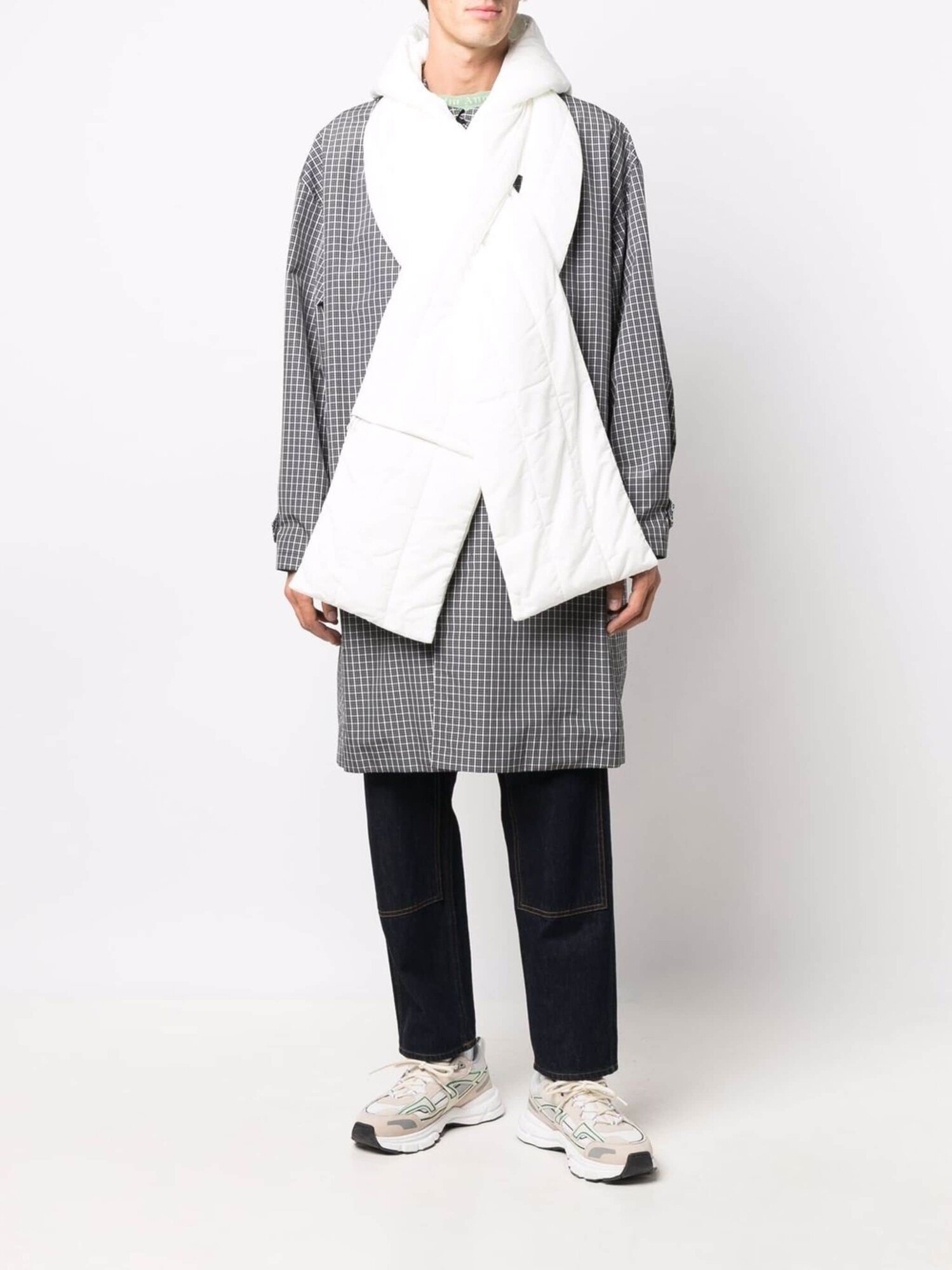 Шарф Off-White для мальчиков, бежевый/белый — фото 1