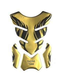 Наклейка мототор 22х15см, для топливного бака мотоцикла, золото