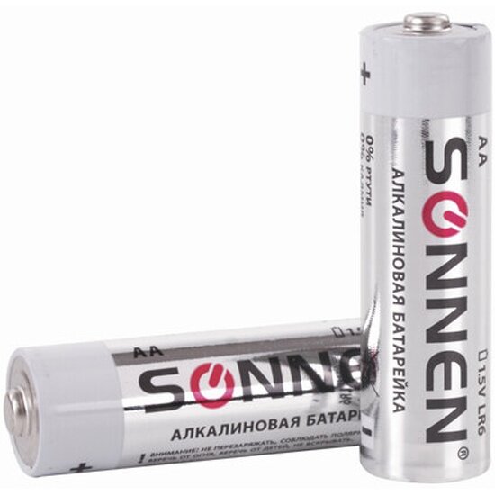 Батарейки Sonnen Alkaline, АА (LR6, 15А) бл 2 шт, 451084