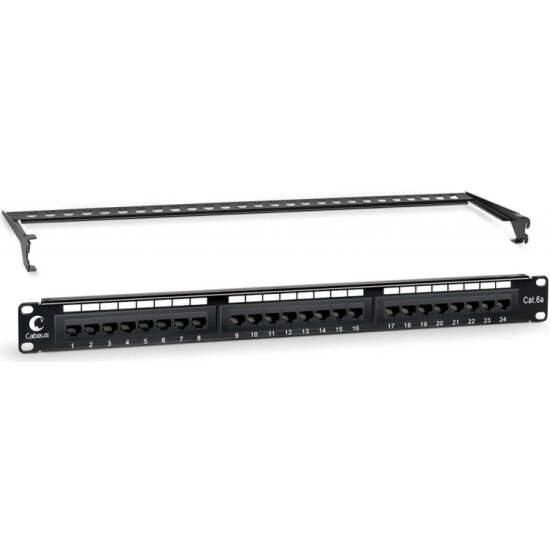 Патч-панель Cabeus PL-24-Cat.6a-Dual