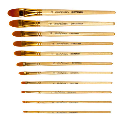 Кисти синтетика "Mr.Painter" SBO 205-16 овальная 5 шт короткая ручка №16