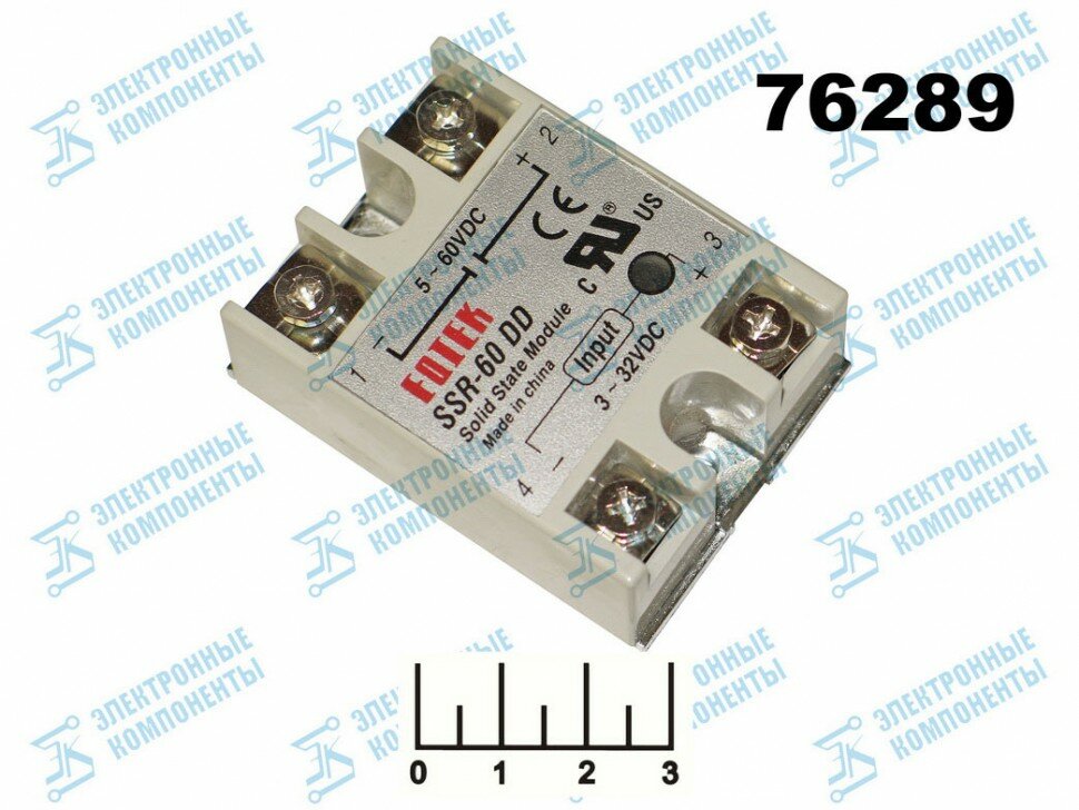 Оптореле 3-32VDC 60A/5-60VDC SSR-60DD