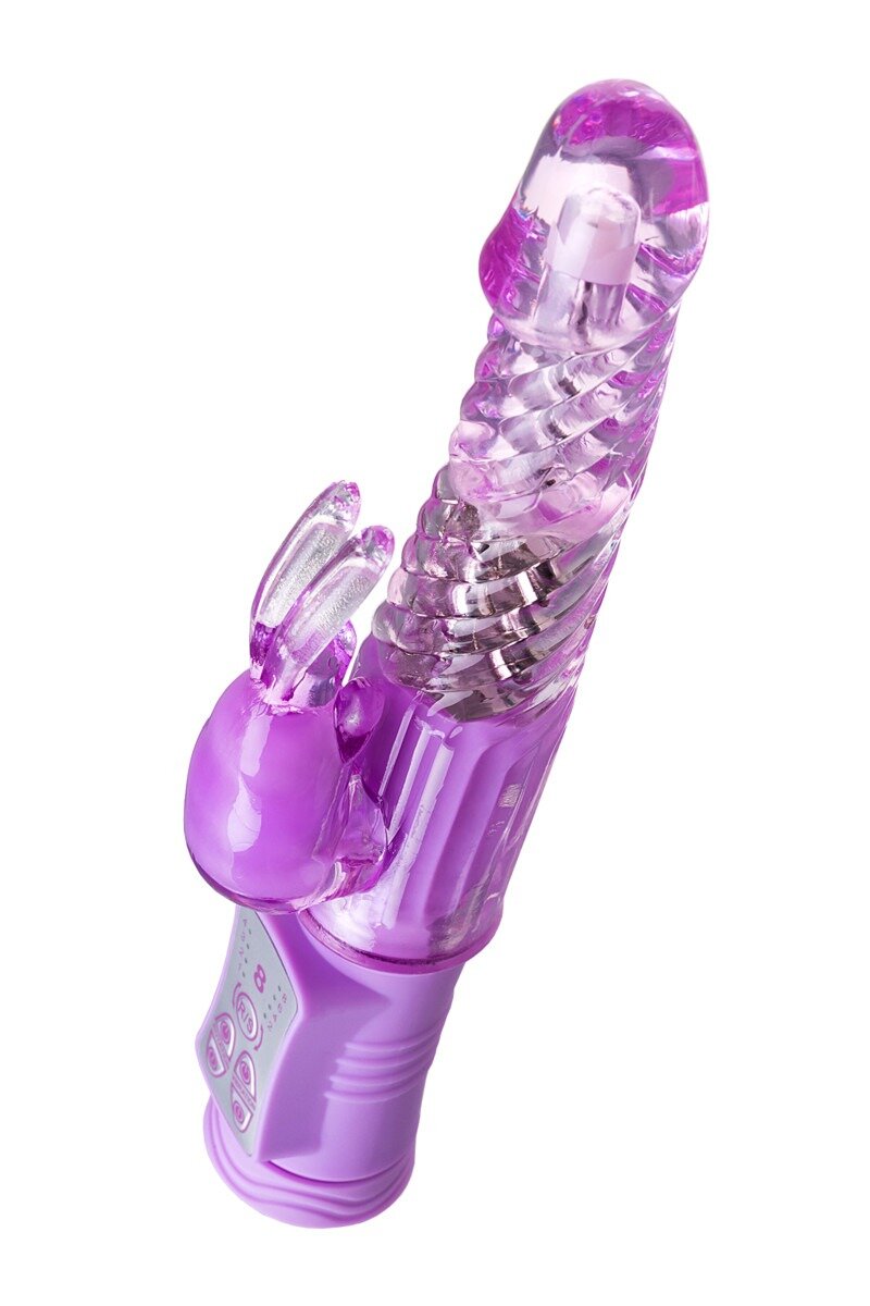 Ротационный вибратор с клиторальным зайчиком High Tech Vibrator (8 реж. вибрации, 4 реж. ротации)