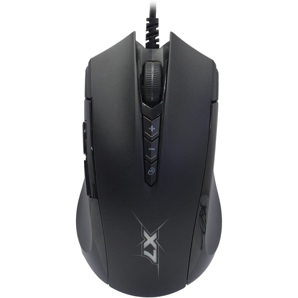 Мышь проводная A4TECH X89, игровая, оптическая, USB, 2400dpi, черный [x89 (black)]