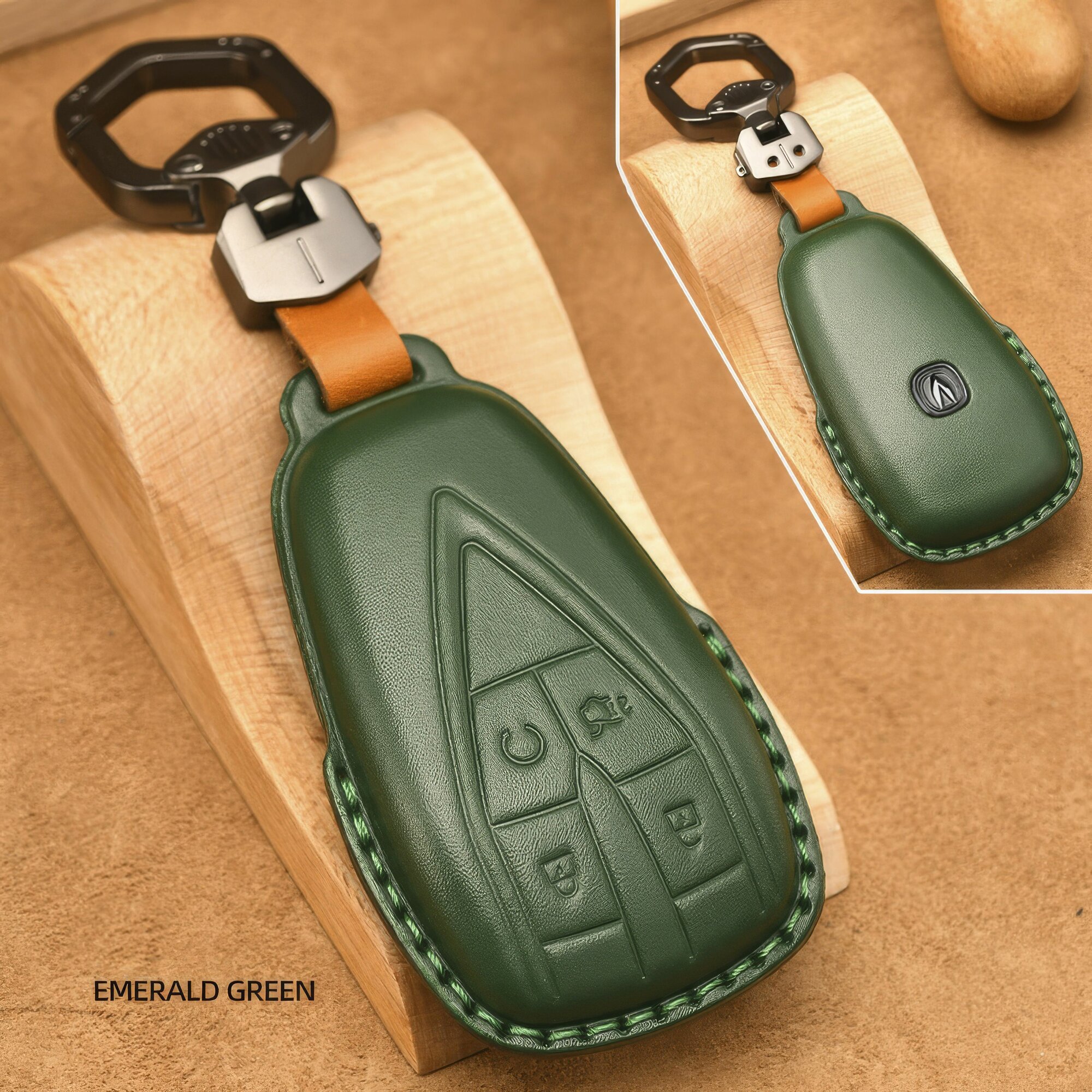 Чехол Mejicar, для ключей Changan, натуральный кожаный, черный