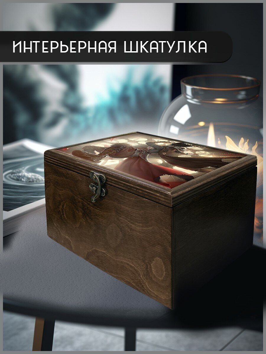 Шкатулка интерьерная для украшений универсальная 22x17x12 см игра Bloodborne (Бладборн, леди Мария, соулс, Охотник, PS) - 2013