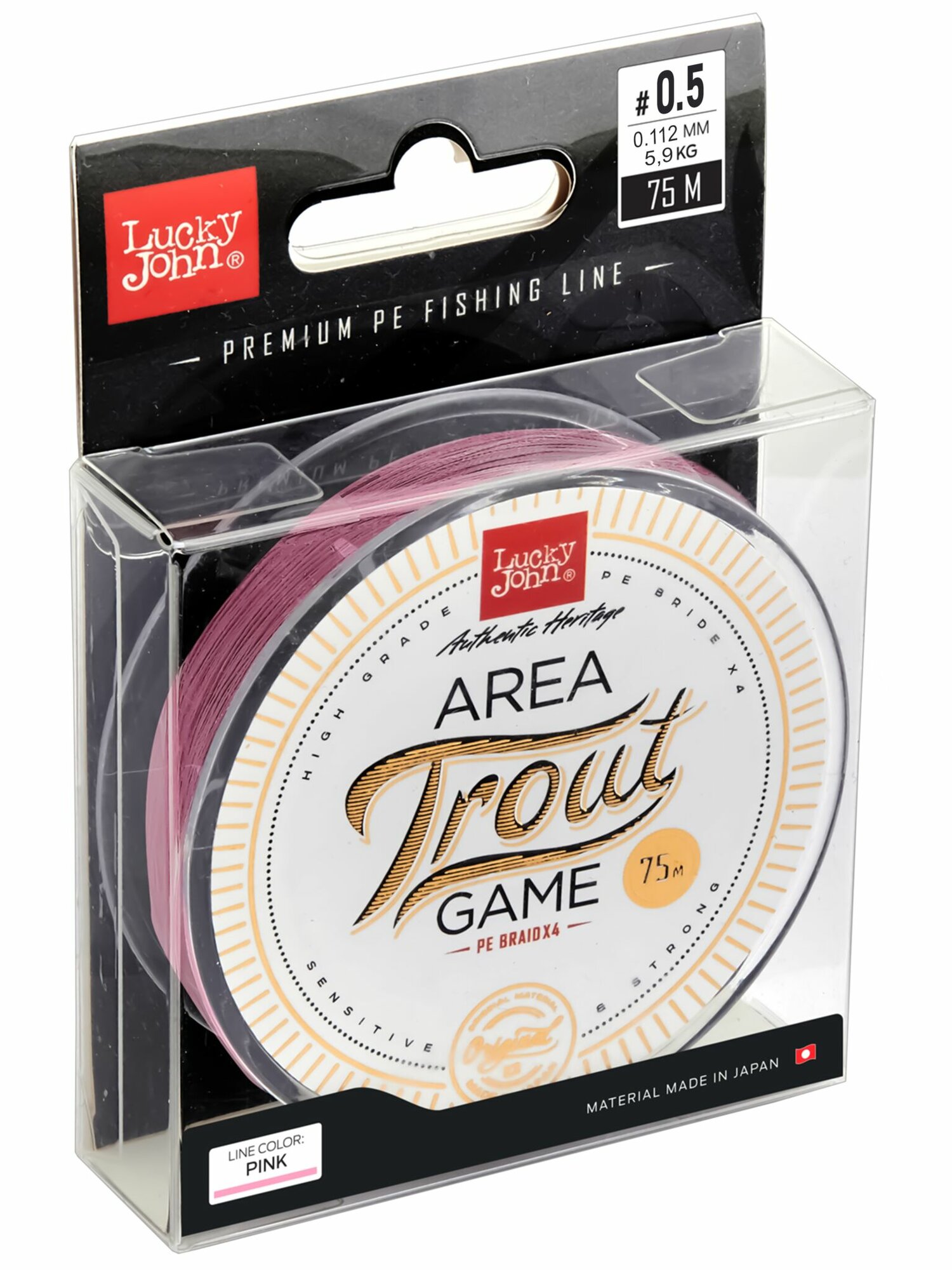 Леска плетёная LJ Area Trout Game BRAID Pink 075/011