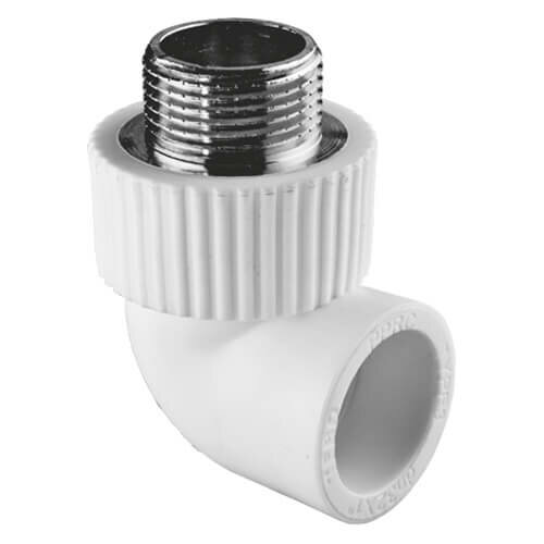 TEBO Угольник комбинированный с переходом на наружную резьбу 20 x 1/2"