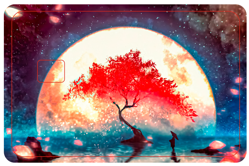 Наклейка на банковскую карту, стикер на карту, дерево