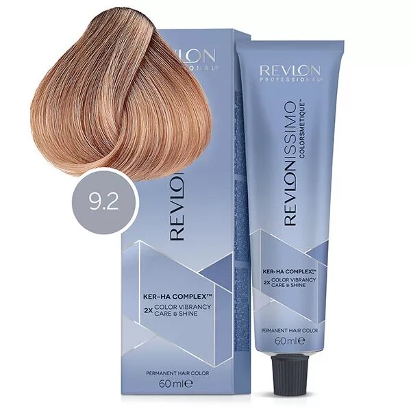 Краска для волос Revlon Professional Coloring Hair Revlonissimo Colorsmetique Care & Shine, Краситель с гиалуроновой кислотой перманентный. Перманентный Краситель с Гиалуроновой кислотой, Гарантия Результата Окрашивания + Уход за Волосами, 9.2