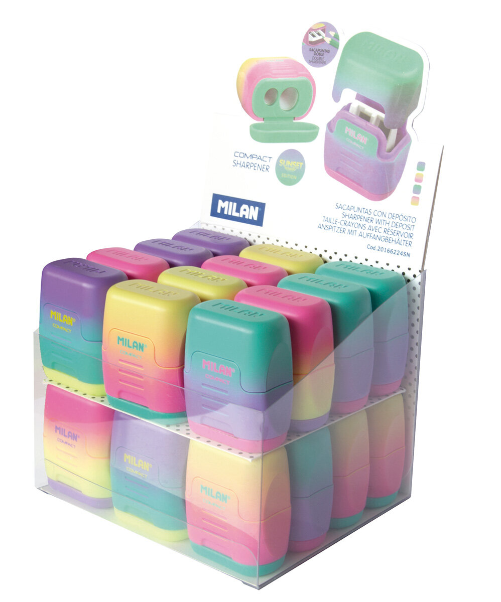 Точилка "Milan" пластиковая COMPACT Sunset 20166224SN