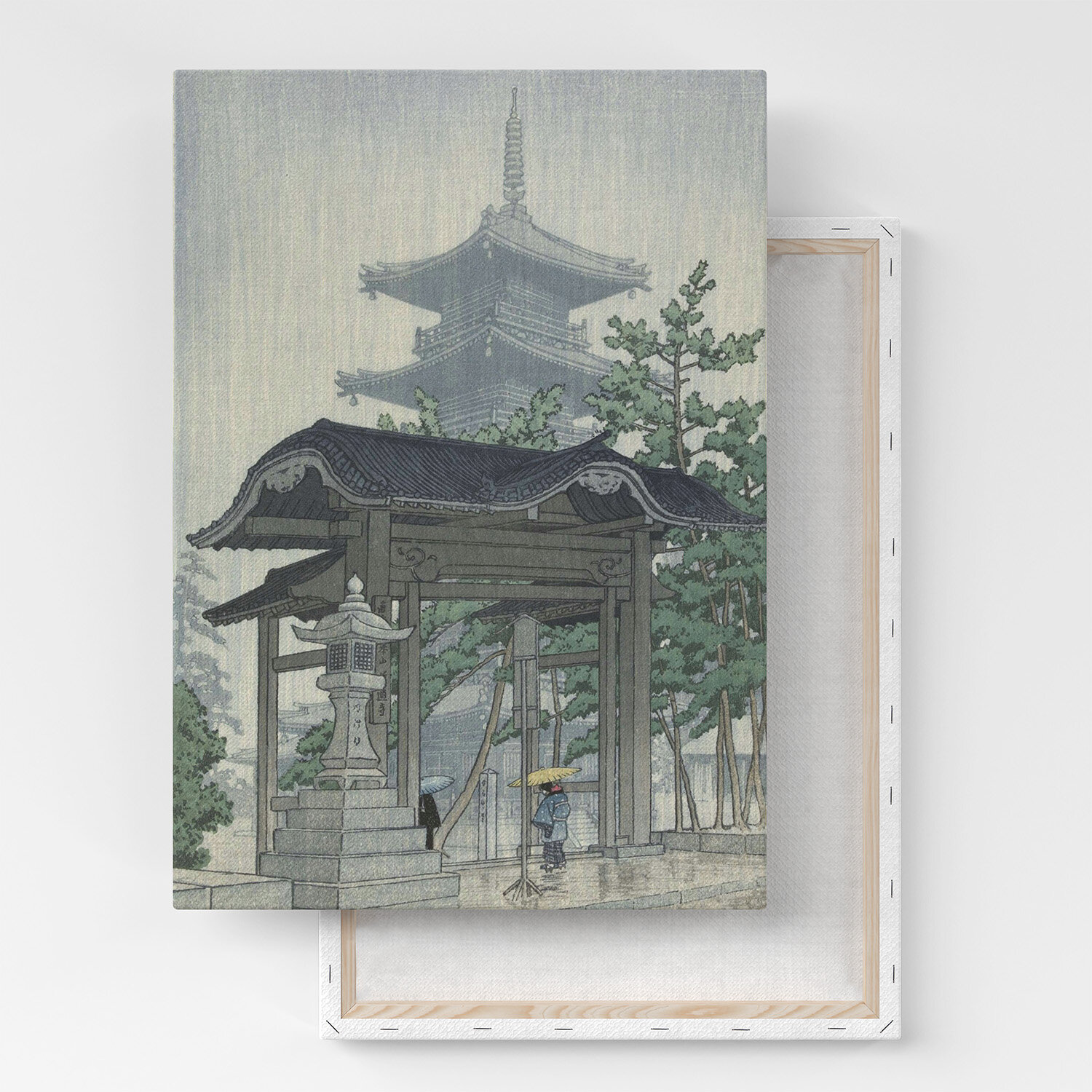 Картина на холсте, репродукция / Хасуй Кавасэ - De Zensetsu tempel in Sanshu / Размер 30 x 40 см