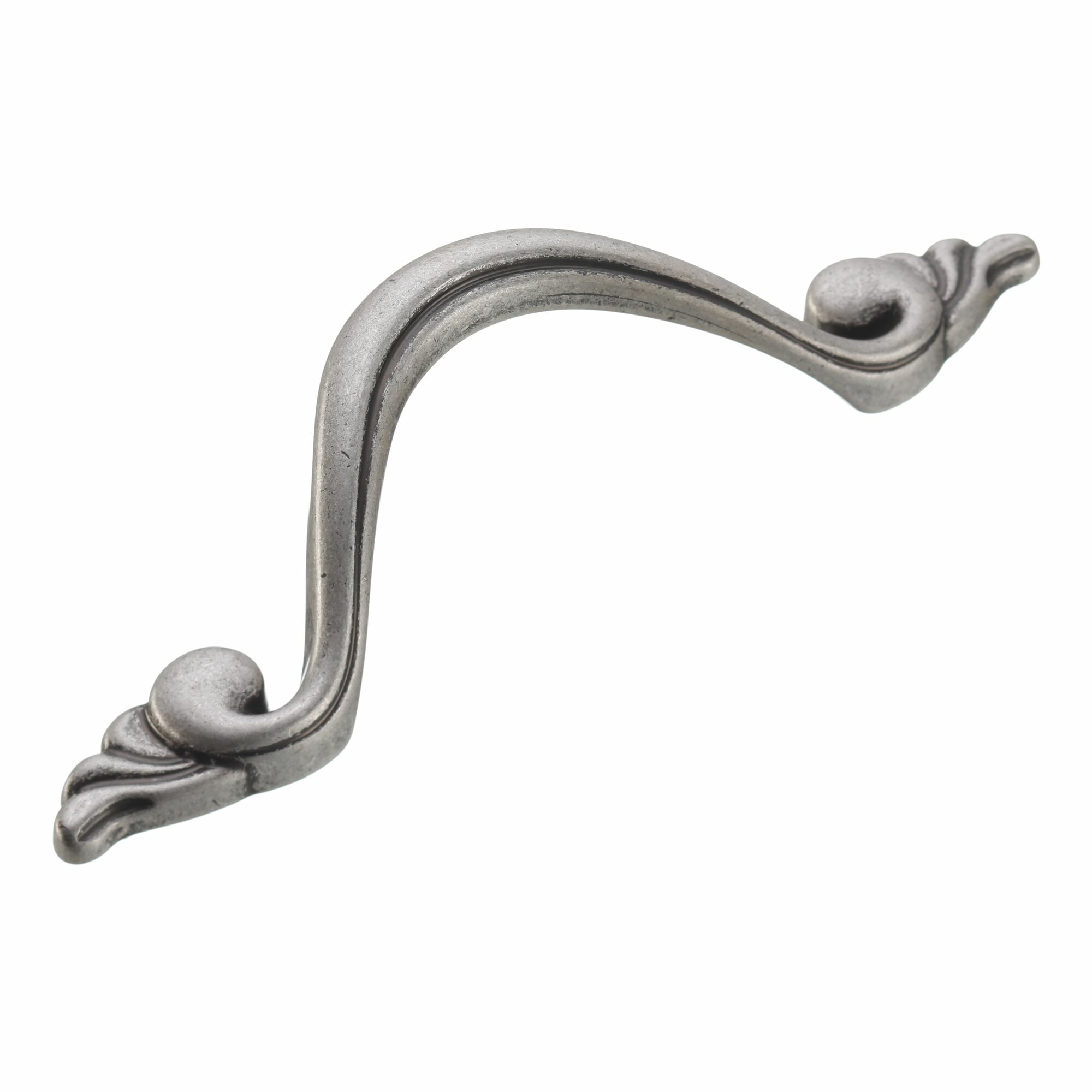 Ручка мебельная скоба GIUSTI LINEA DECOR WMN646.096.00E8 блестящее винтажное серебро