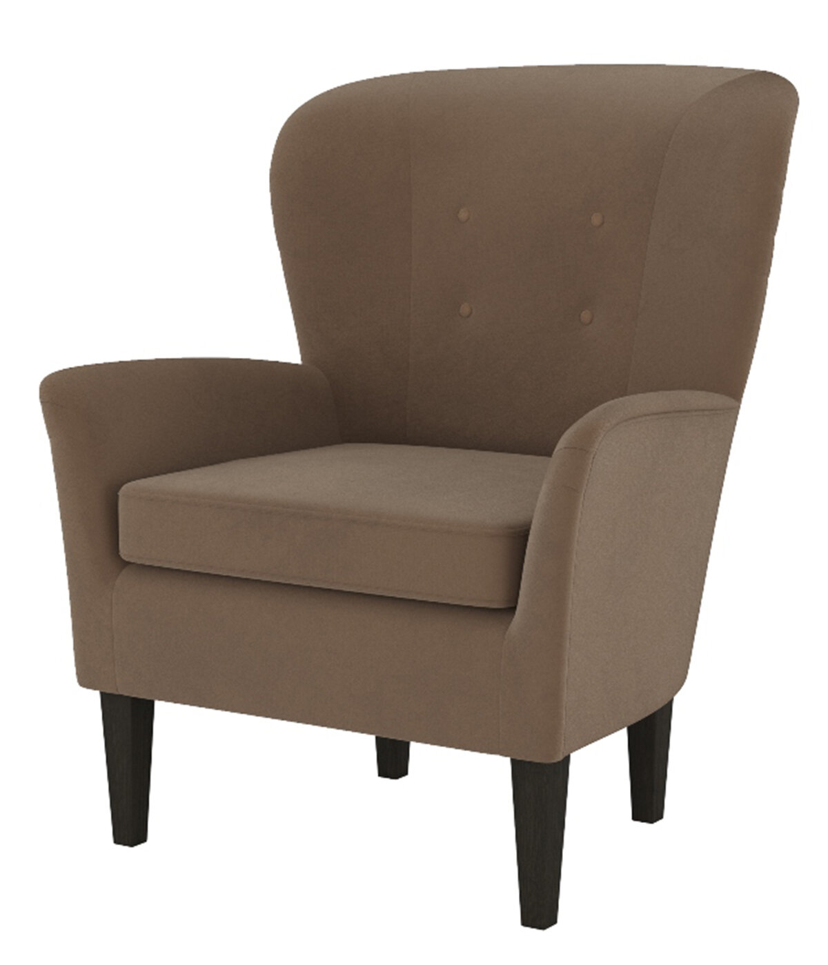 Кресло Рио Модель 017, с деревянными ножками, велюр Луна 25 браун