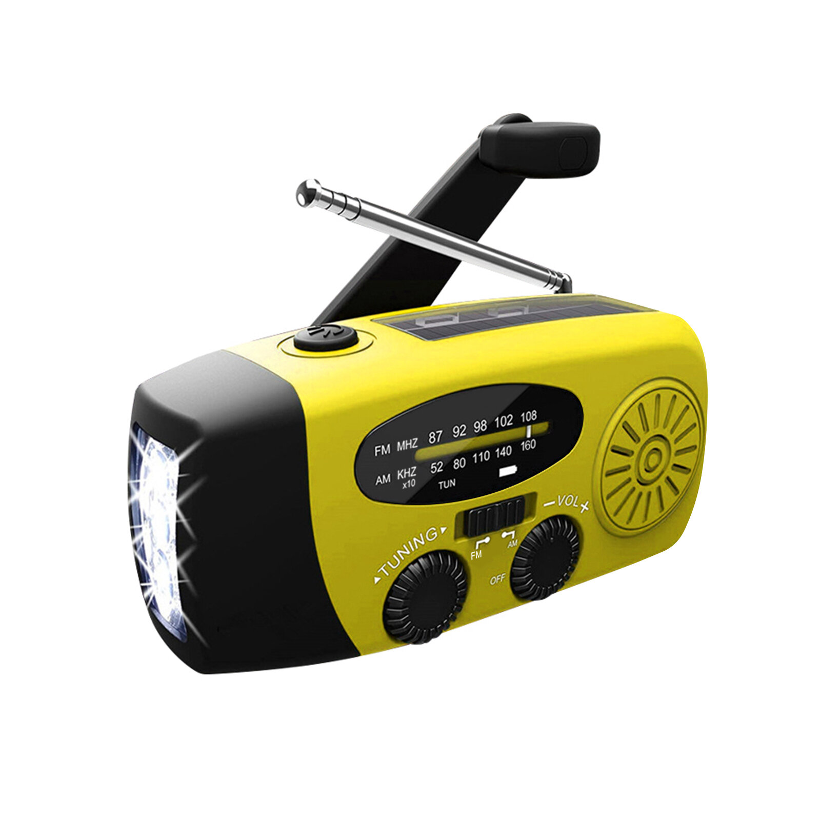 Радиоприемник - Аварийная ситуация / NOAA / AM / FM светодиодный яркий фонарик