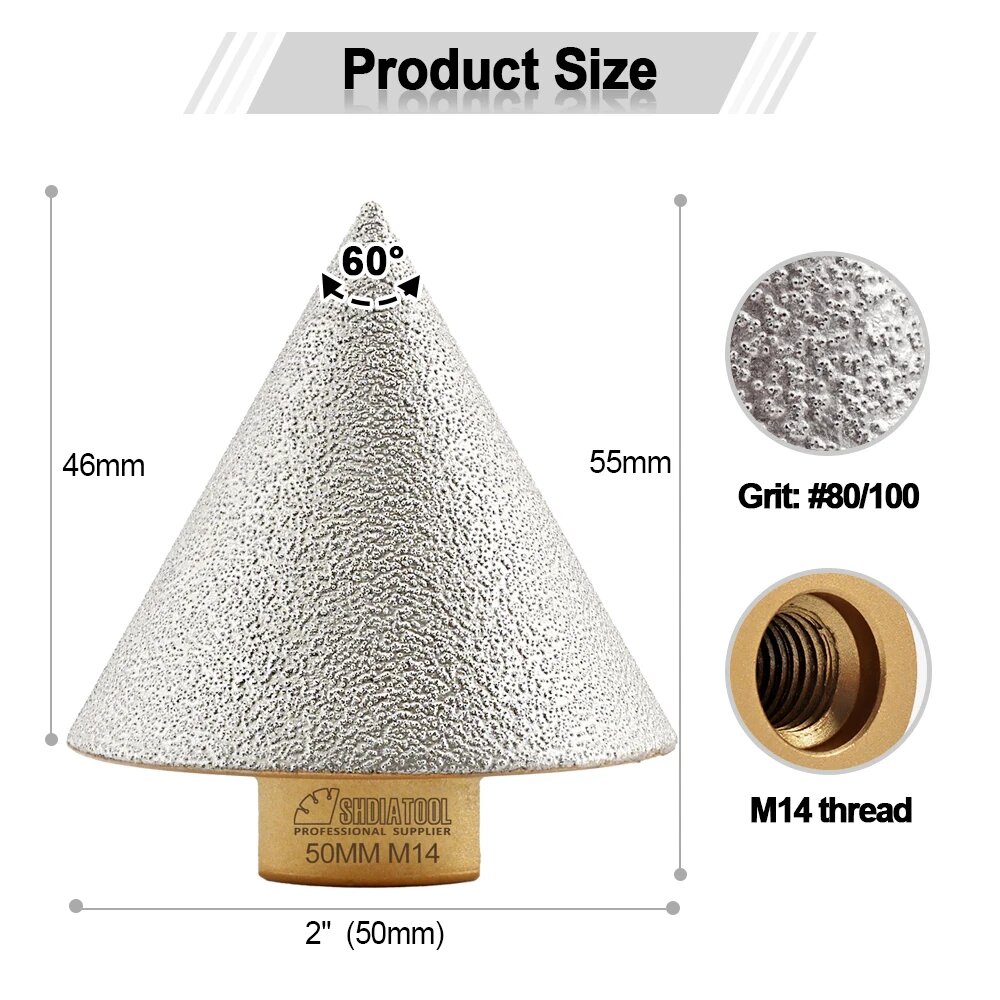 SHDIATOOL алмазные фрезы для плитки 20/35/50 мм 50mm